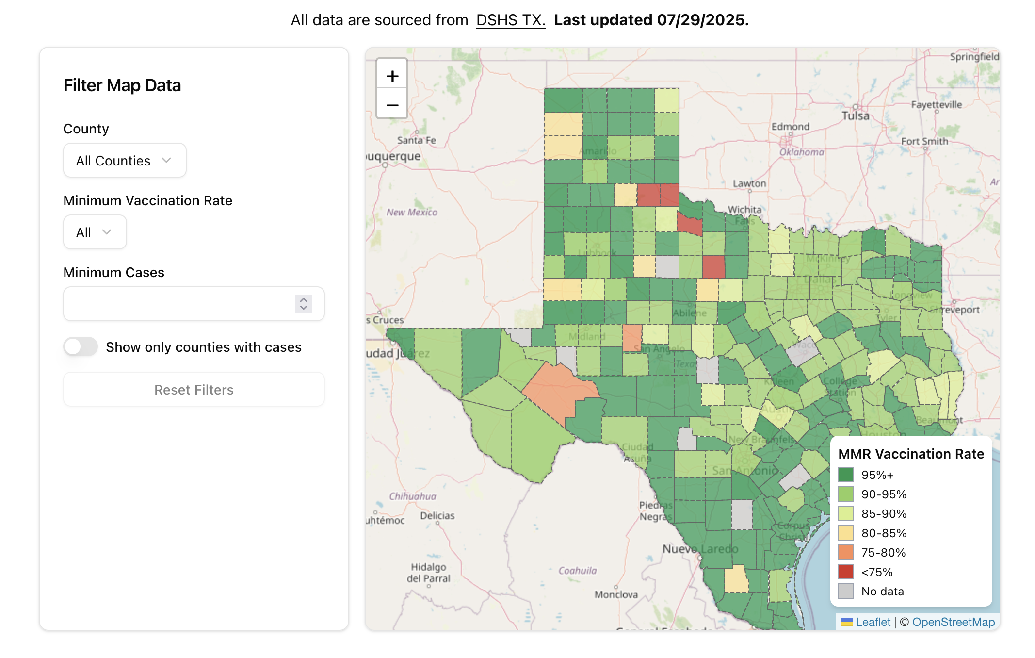 Measles Dashboard - Visualizing Outbreaks and Vaccination Gaps | Gaurab ...